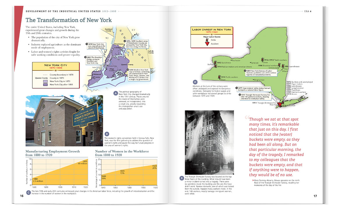 Atlas of the History of the US and New York State Grade 8 | Middle ...
